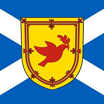 "Scottish Saltire Flag with Peace Dove Symbol Shield (bratach shalainn ...
