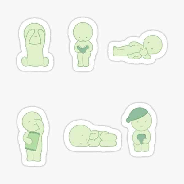 "Smiski Sleeping Variation Pack" Sticker for Sale by saltyswiftie ...