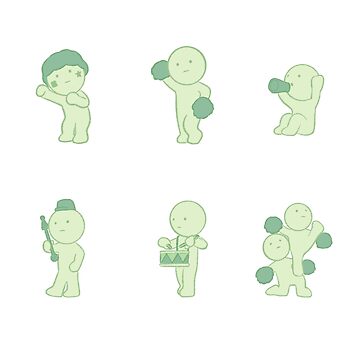 "Smiski Cheer Variation Pack" Sticker for Sale by saltyswiftie | Redbubble