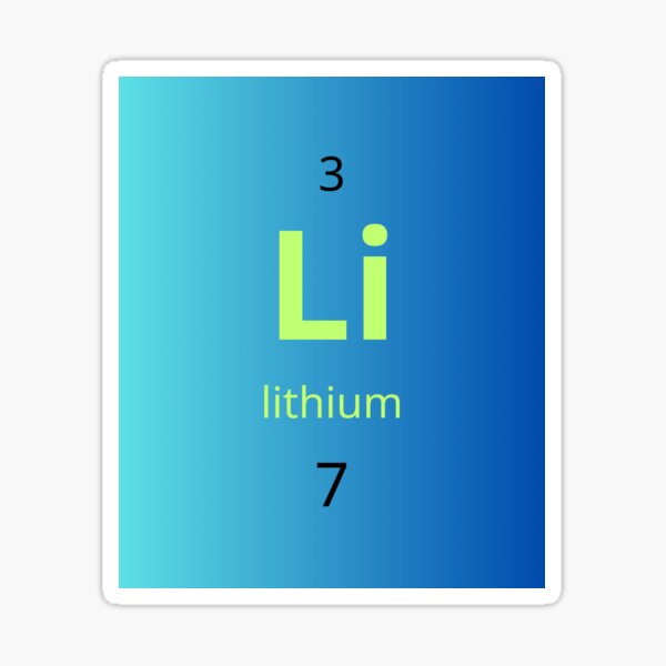 "chemical element lithium" Sticker for Sale by Katuan | Redbubble
