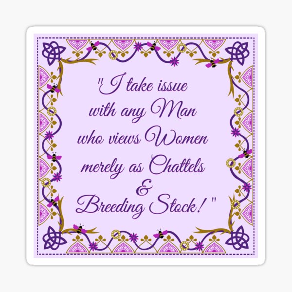 "Bridgerton Quote - Kate Sharma - Chattels and Breeding Stock" Sticker ...
