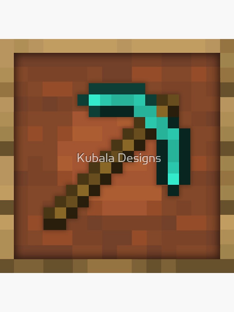 "Diamond Pickaxe Item Frame Minecraft" Sticker for Sale by Darcekar ...