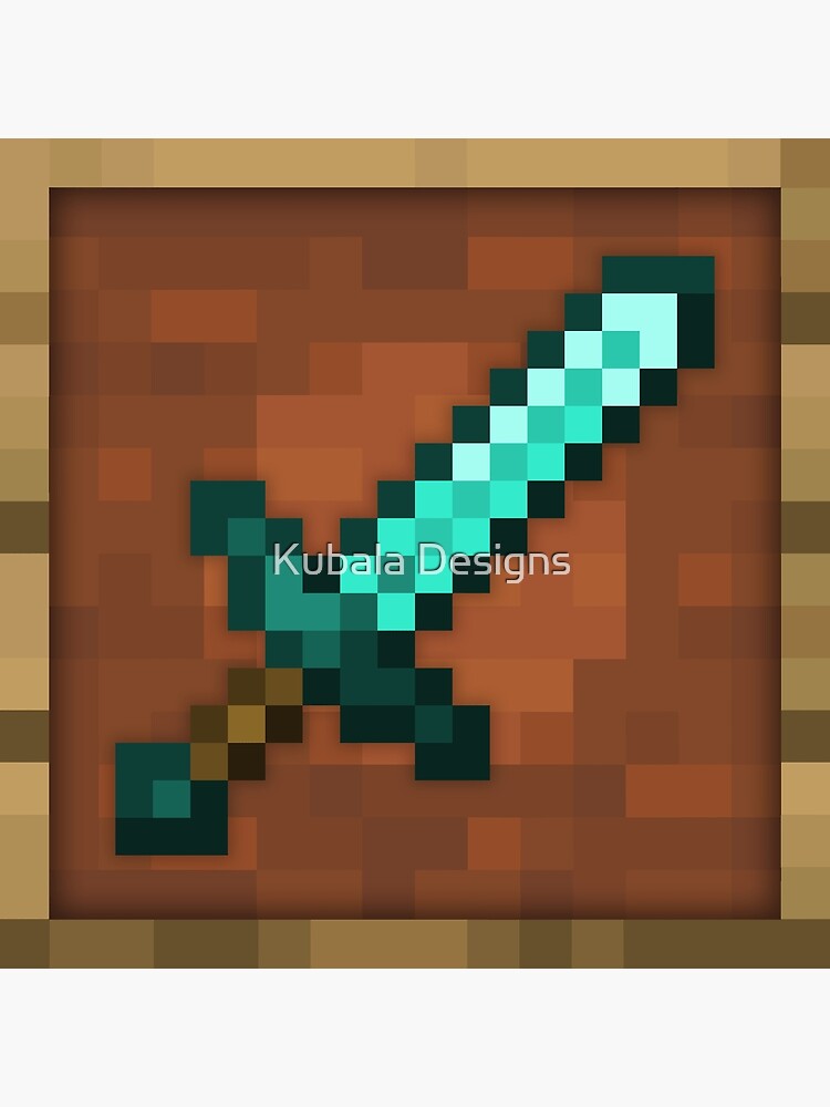 "Diamond Sword Item Frame Minecraft" Poster for Sale by Kubala Designs ...