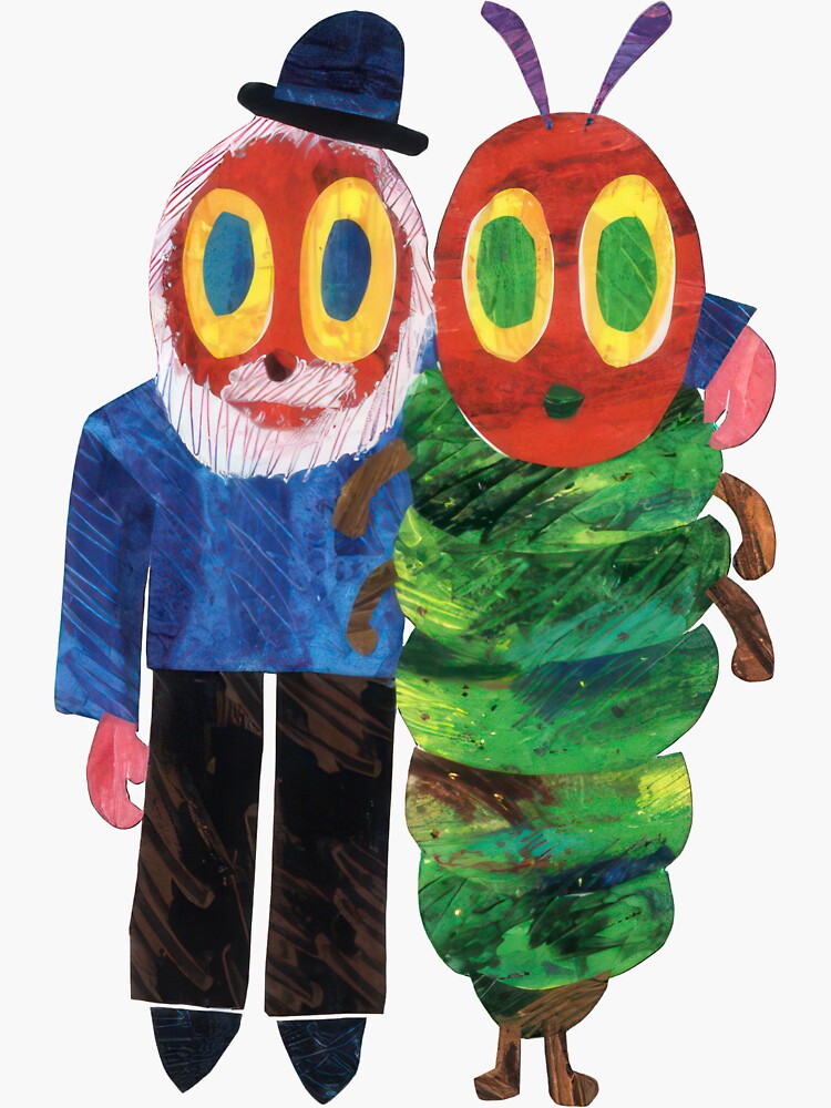 "Whimsical World of Eric Carle: Colorful Animal Collage Art" Sticker ...