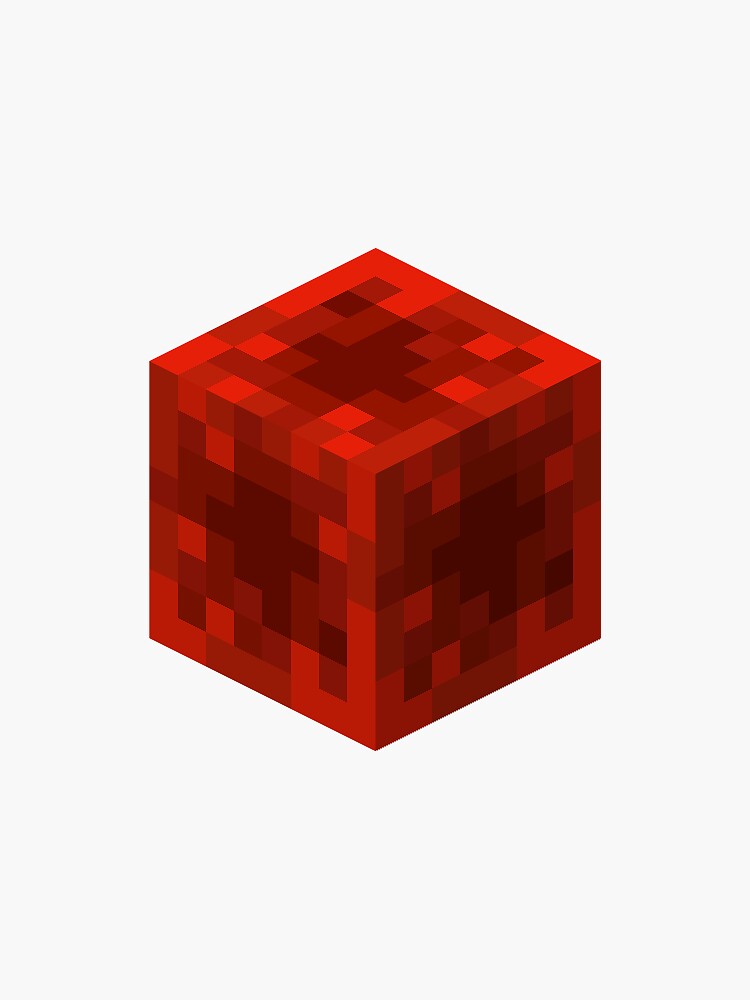"Redstone Block Minecraft Block Icon" Sticker for Sale by BurgerBites ...