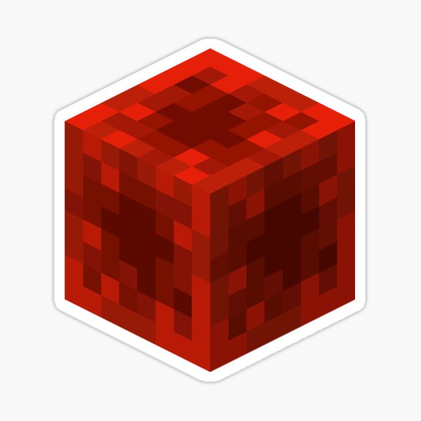 "Redstone Block Minecraft Block Icon" Sticker for Sale by BurgerBites ...