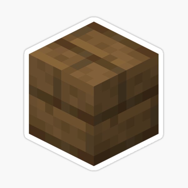 "Spruce Planks Minecraft Block Icon" Sticker for Sale by Gamify Store ...