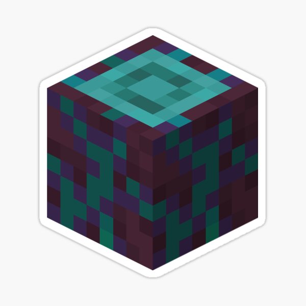 "Warped Stem Minecraft Block Icon" Sticker for Sale by BurgerBites ...