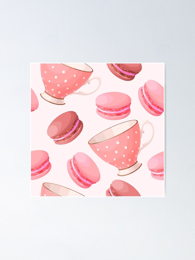 "Blush Pink Macaroon Tea Party " Poster by newburyboutique | Redbubble