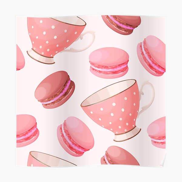 "Blush Pink Macaroon Tea Party " Poster by newburyboutique | Redbubble
