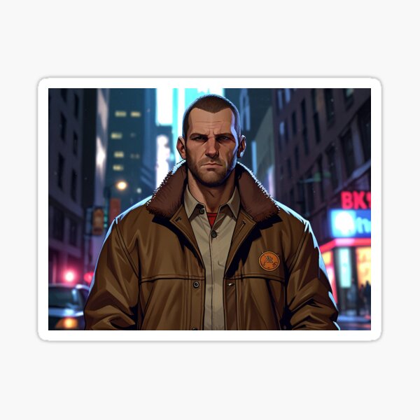 "Niko Bellic " Sticker for Sale by AI-Knight | Redbubble