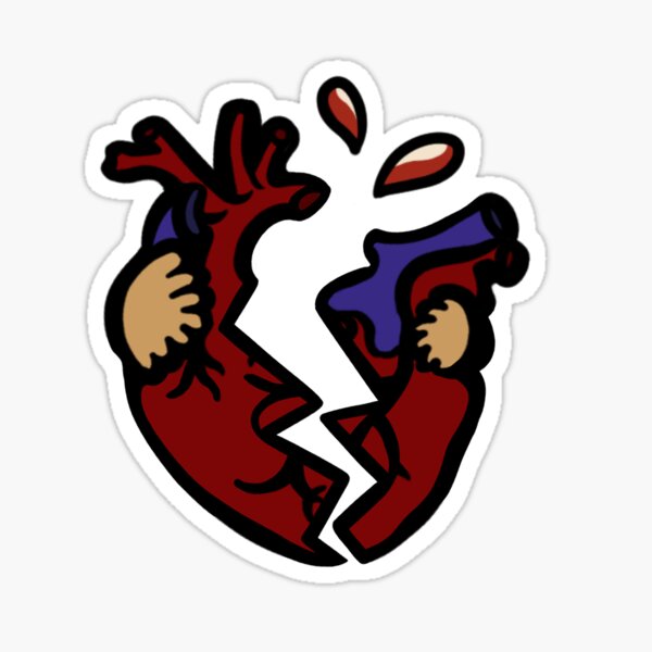 "Anatomical Heartbreak" Sticker for Sale by MadameMolaMola | Redbubble