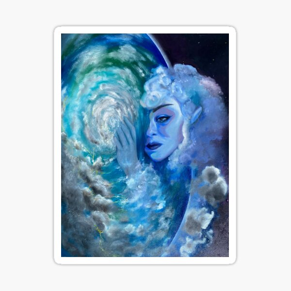 "Volatility of a Cyclone " Sticker for Sale by Caitiscraft | Redbubble