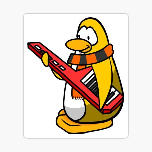 "club penguin instrument" Sticker for Sale by InaneCat | Redbubble