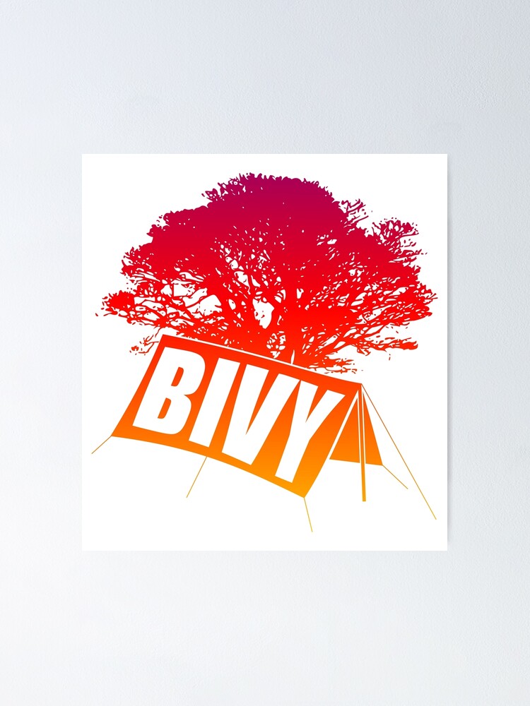 "Bivy Tarp Camping" Poster by piedaydesigns | Redbubble