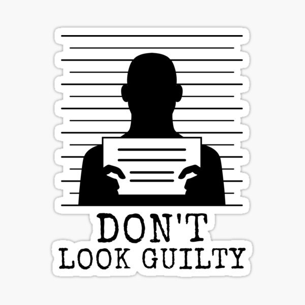 "True Crime - Don't Look Guilty (mugshot)" Sticker for Sale by LewpyG ...