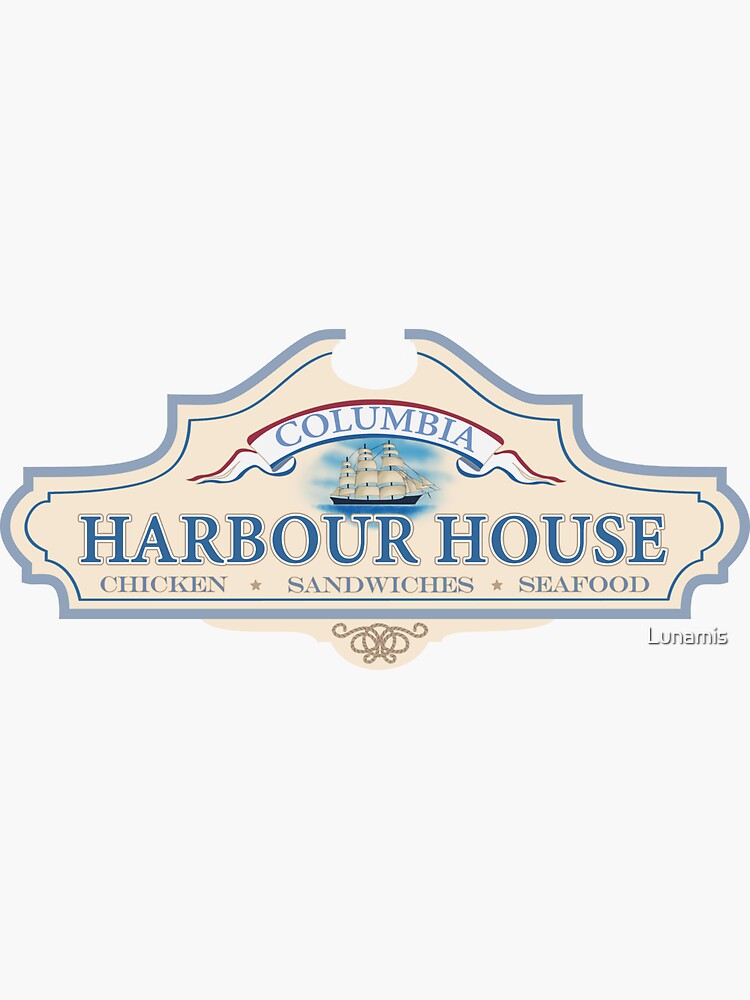 "Columbia Harbour House" Sticker by Lunamis | Redbubble