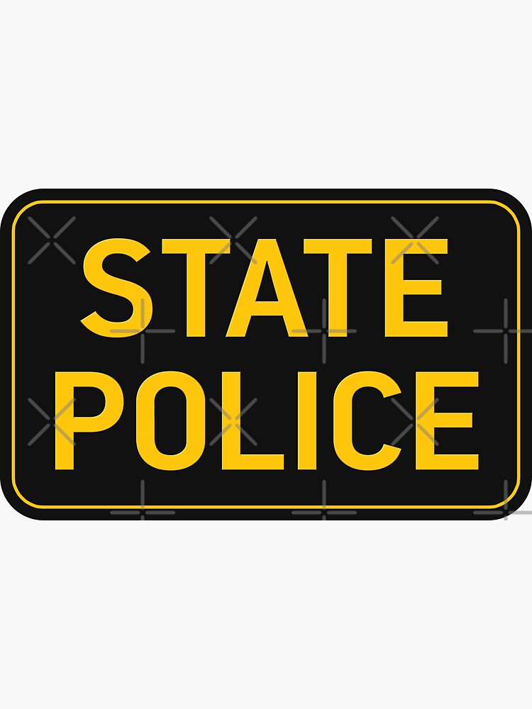 "State Police" Sticker for Sale by lawpo | Redbubble