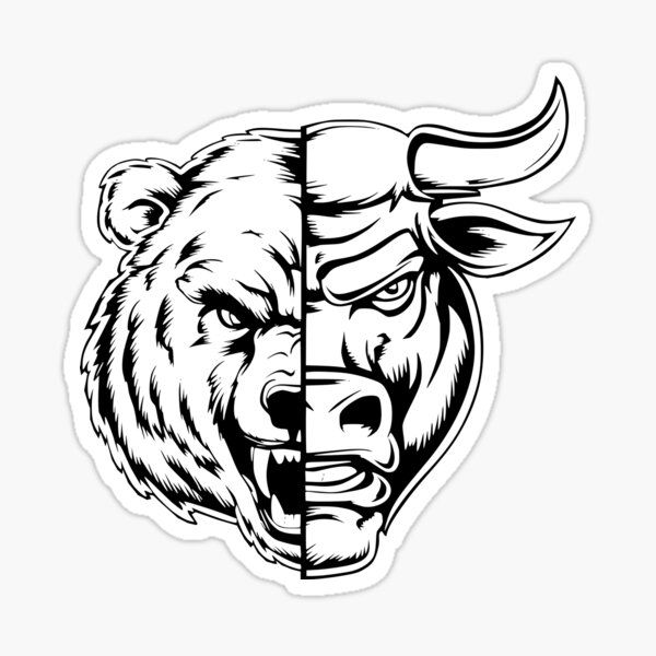 "Bulls and bears " Sticker for Sale by metebf | Redbubble