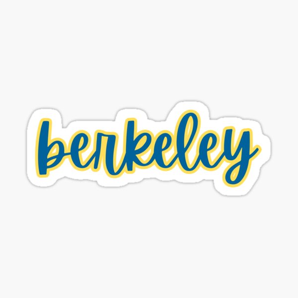 "berkeley cursive" Sticker for Sale by skapur | Redbubble