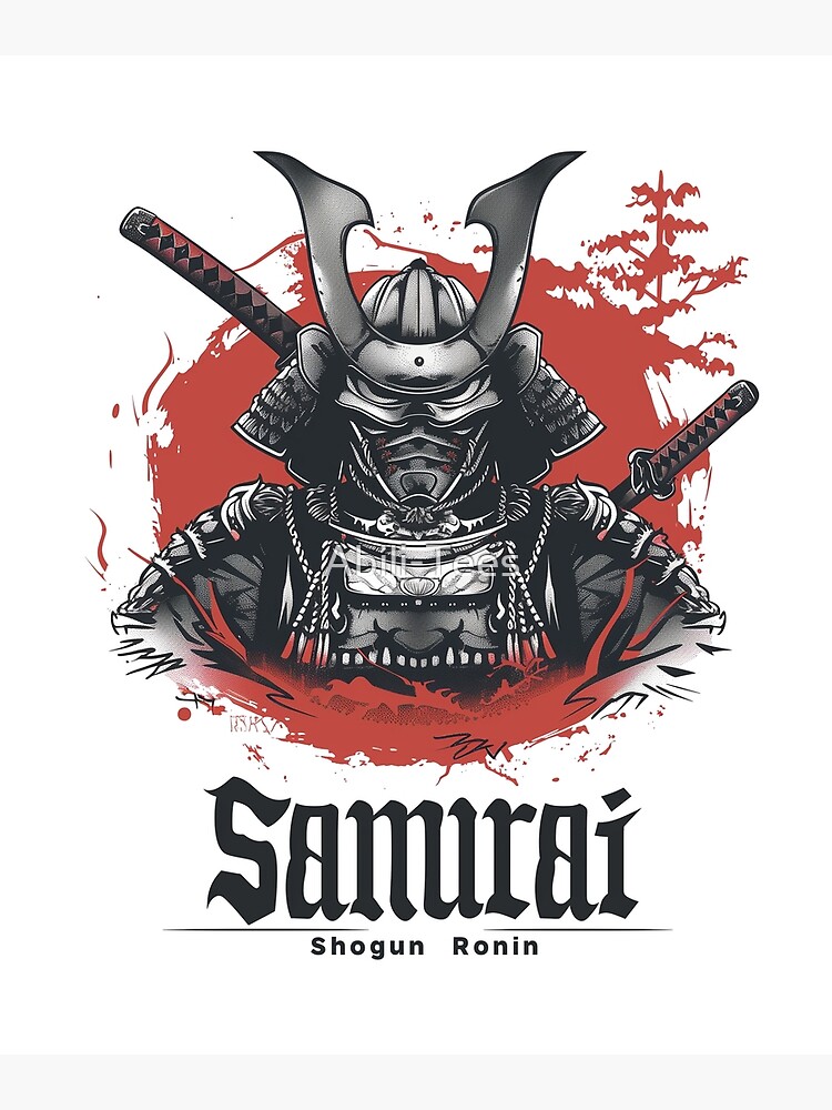 "Powerful Samurai Warrior Illustration – Shogun Ronin Art" Poster for ...
