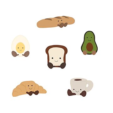 "Amuseable Jellycat Inspired Breakfast Collection" Sticker for Sale by ...