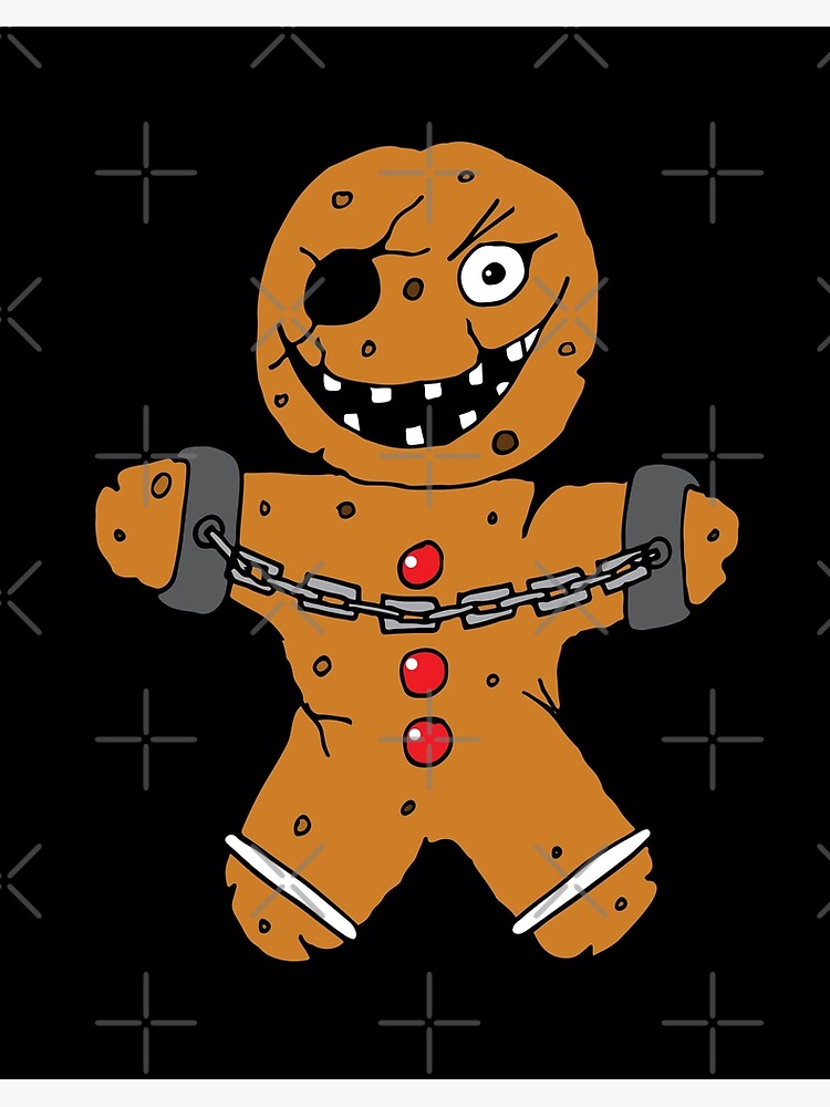 "Creepy Christmas Gingerbread Man Chains" Art Board Print for Sale by ...