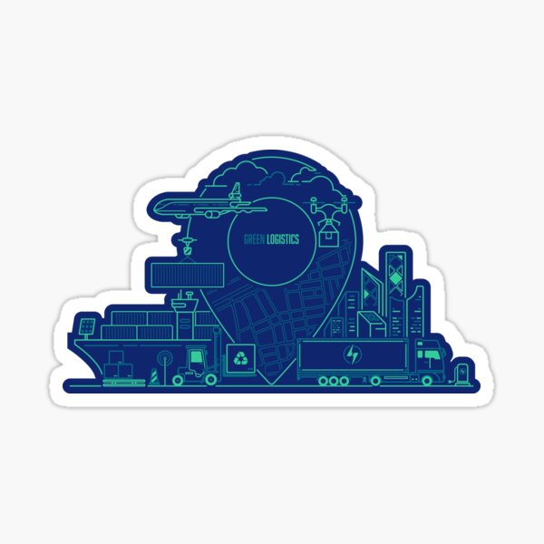 "environment green logistics transportation technology" Sticker for ...