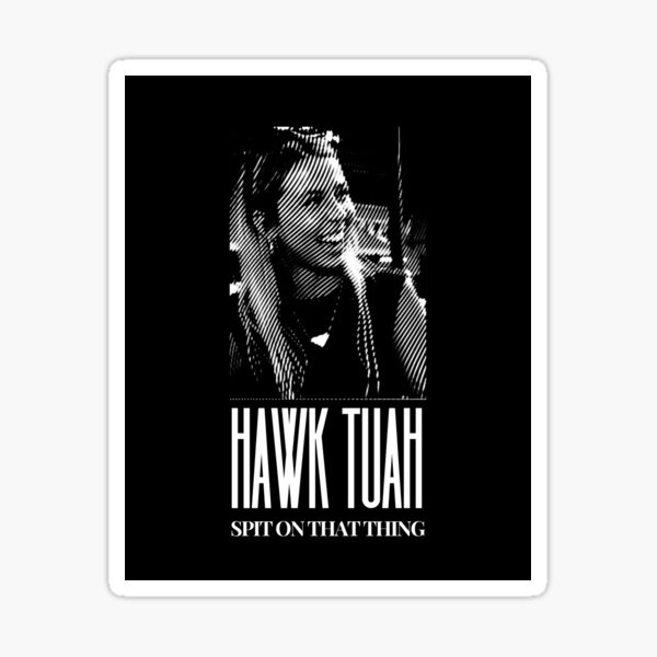"HAWK TUAH Girl" Sticker for Sale by FUNKAR-Studio | Redbubble