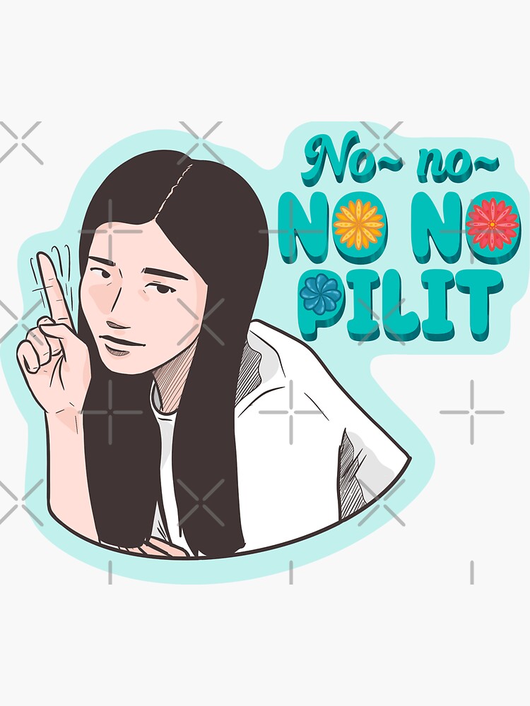 "Bini_Aiah: no no pilit" Sticker for Sale by alysketches | Redbubble