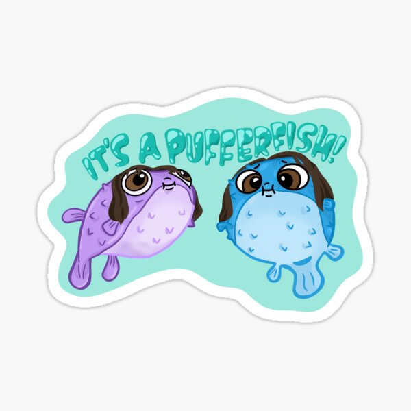 "Bini Jhoanna x Sheena: It's a pufferfish!" Sticker for Sale by ...