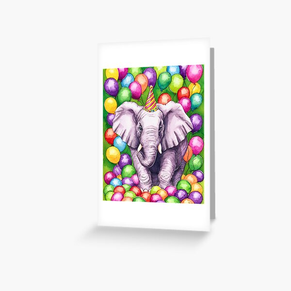 "Birthday Elephant. Birthday celebration, Cute Elephant, party animal ...
