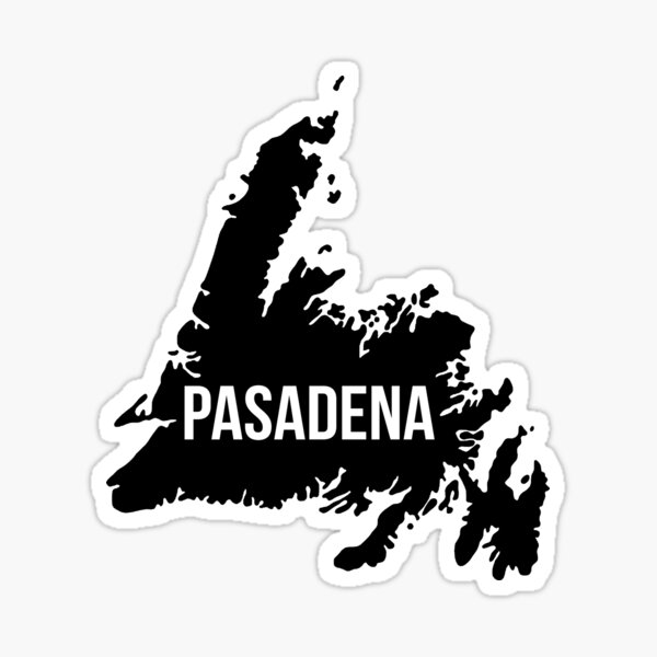 "Pasadena, Newfoundland Silhouette" Sticker for Sale by CartoCreative ...