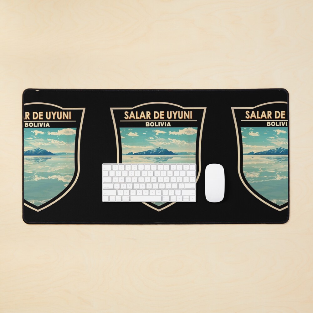 "Salar de Uyuni Bolivia Travel Art Badge" Sticker for Sale by ...