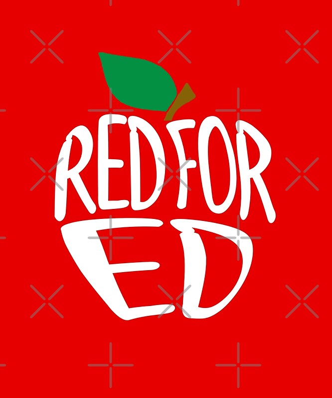 "Red For Ed Support Arizona Teacher" by PopArtDesigns | Redbubble