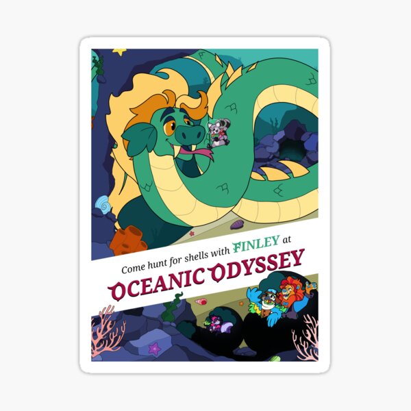 "Oceanic hunt with Finley and friends v2" Sticker for Sale by ...