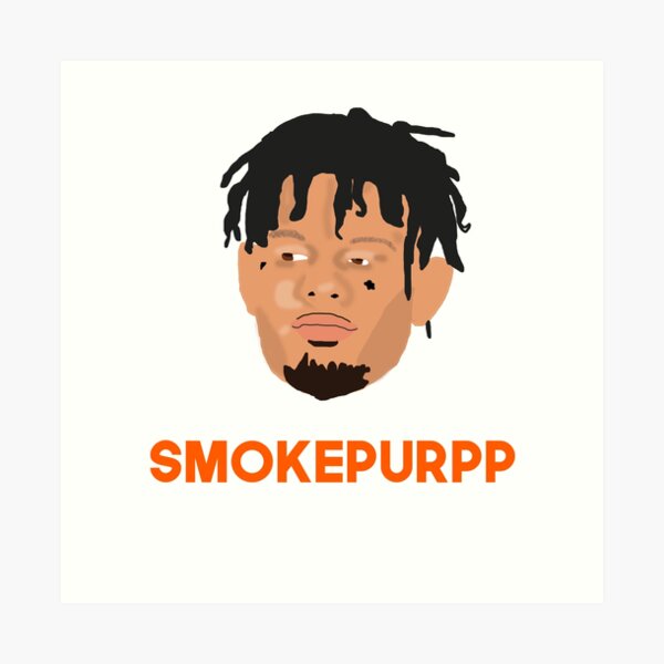 "SMOKEPURPP FANART MERCH SHIRT/STICKER/HOODIE (AWESOME)" Art Print by ...