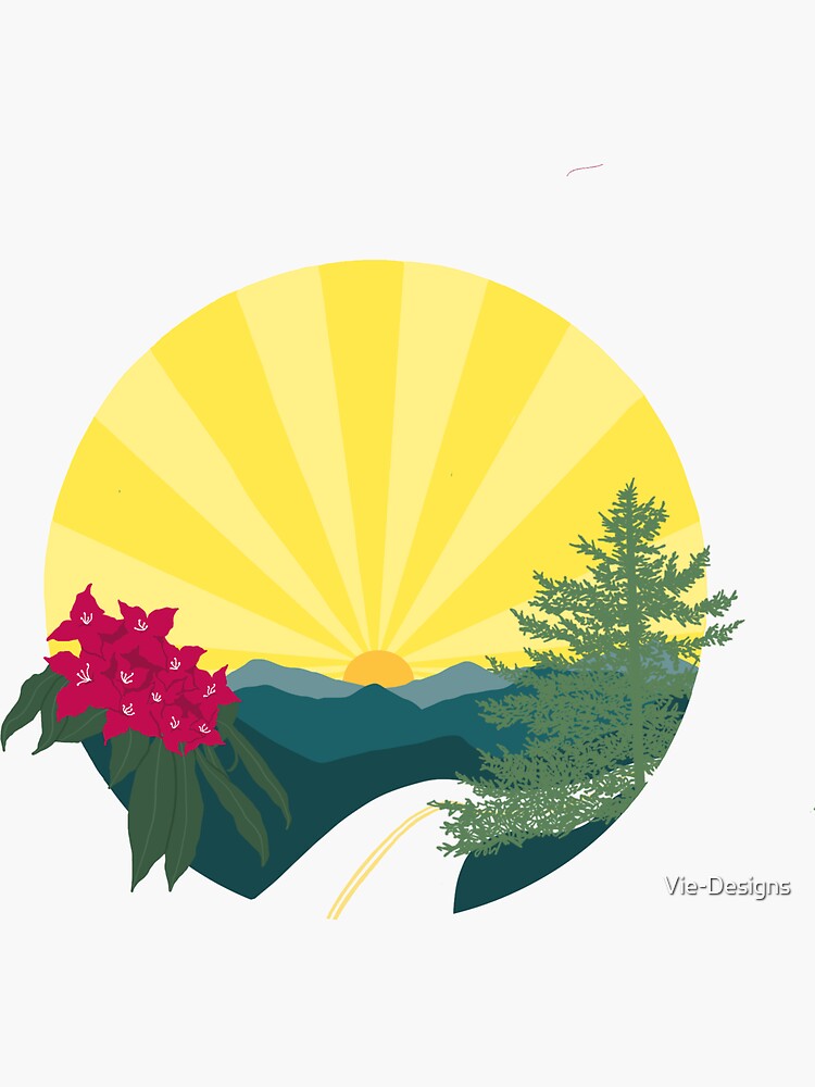 "Scenic Blue Ridge Logo " Sticker for Sale by Vie-Designs | Redbubble