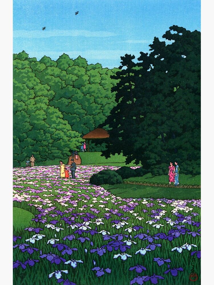 "Meiji Jingu Shobuta by Kawase Hasui Ukiyo-e Japanese Art" Sticker for ...