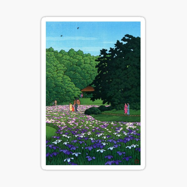 "Meiji Jingu Shobuta by Kawase Hasui Ukiyo-e Japanese Art" Sticker for ...