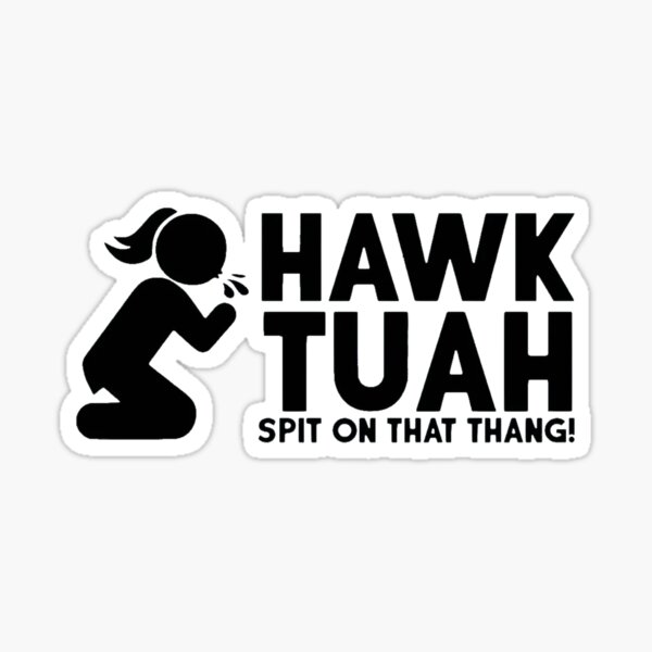"Hawk Tuah Spit On That Thang" Sticker for Sale by killzak | Redbubble