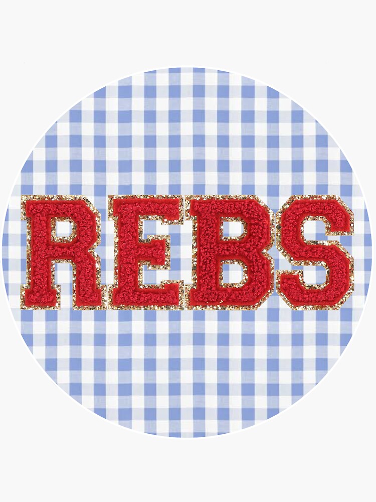 "Ole Miss Rebs Gingham" Sticker for Sale by AnnabelleTipps | Redbubble