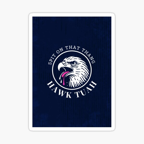 "Hawk Tuah meme" Sticker for Sale by artbyisrough | Redbubble