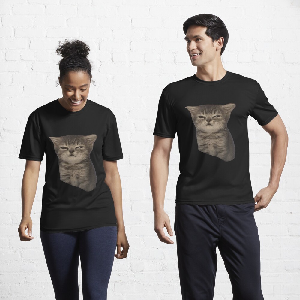 "sulky mad sad cat meme " Sticker for Sale by maries-shopz | Redbubble