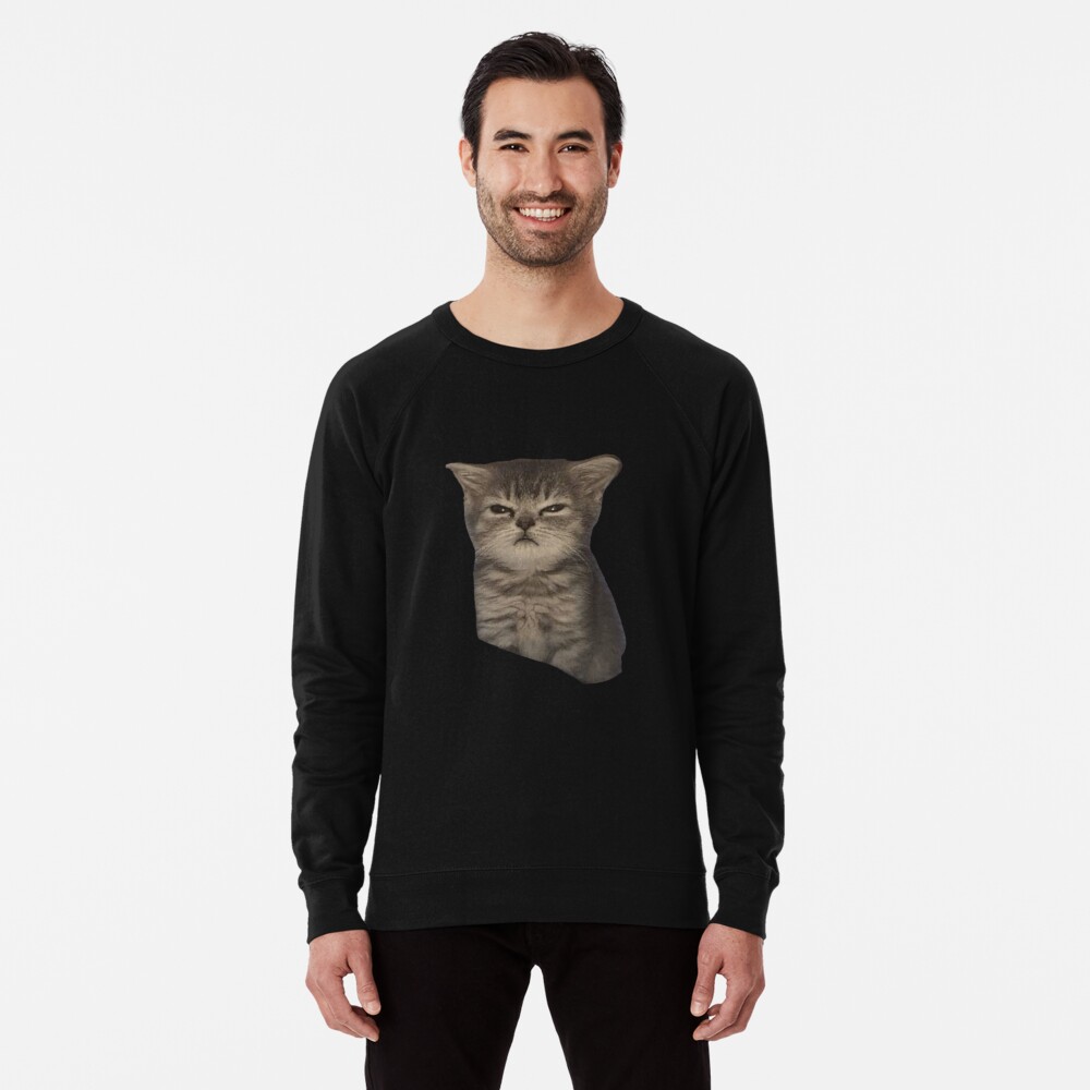 "sulky mad sad cat meme " Sticker for Sale by maries-shopz | Redbubble