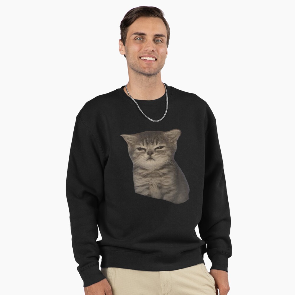 "sulky mad sad cat meme " Sticker for Sale by maries-shopz | Redbubble