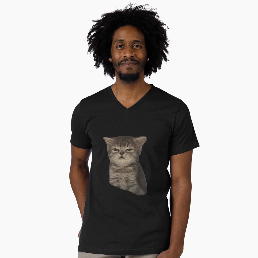 "sulky mad sad cat meme " Sticker for Sale by maries-shopz | Redbubble