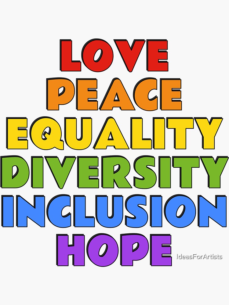 "LGBTQ pride values " Sticker for Sale by IdeasForArtists | Redbubble
