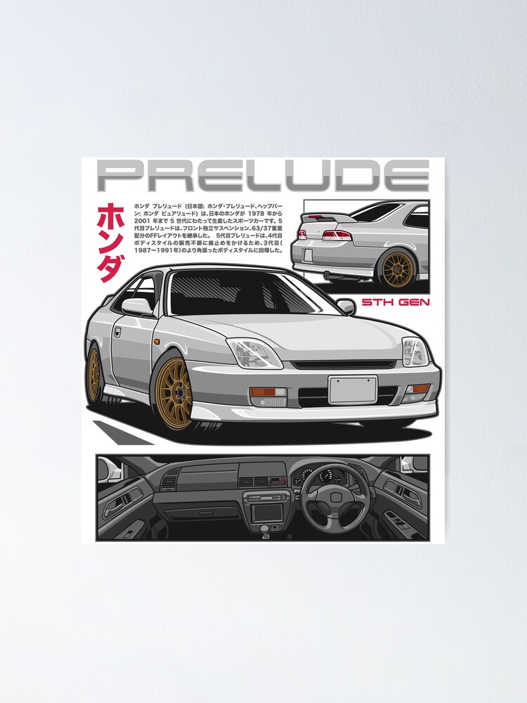 "Prelude MK5" Poster for Sale by squeal tires | Redbubble