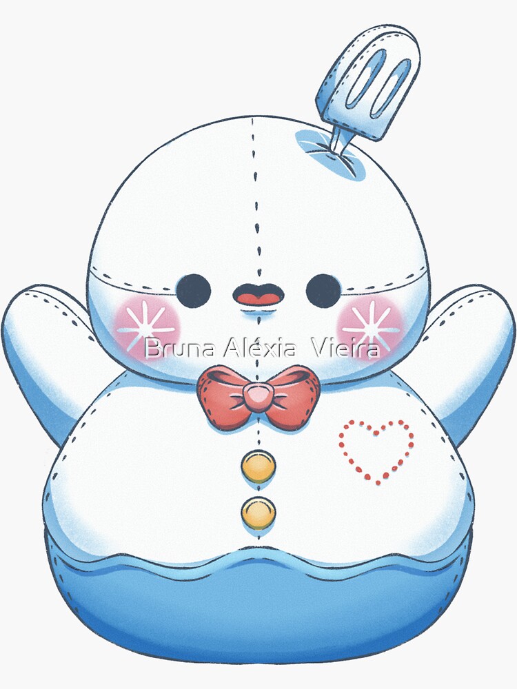 "Zayne Happy Snowman Pelushie - Love and DeepSpace Fanart" Sticker for ...